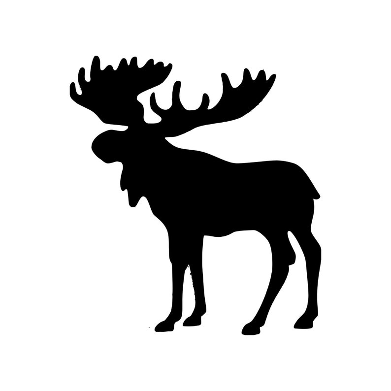 Moose Vinyl Decal Sticker Antlers Bull Elk Deer Canada - Etsy