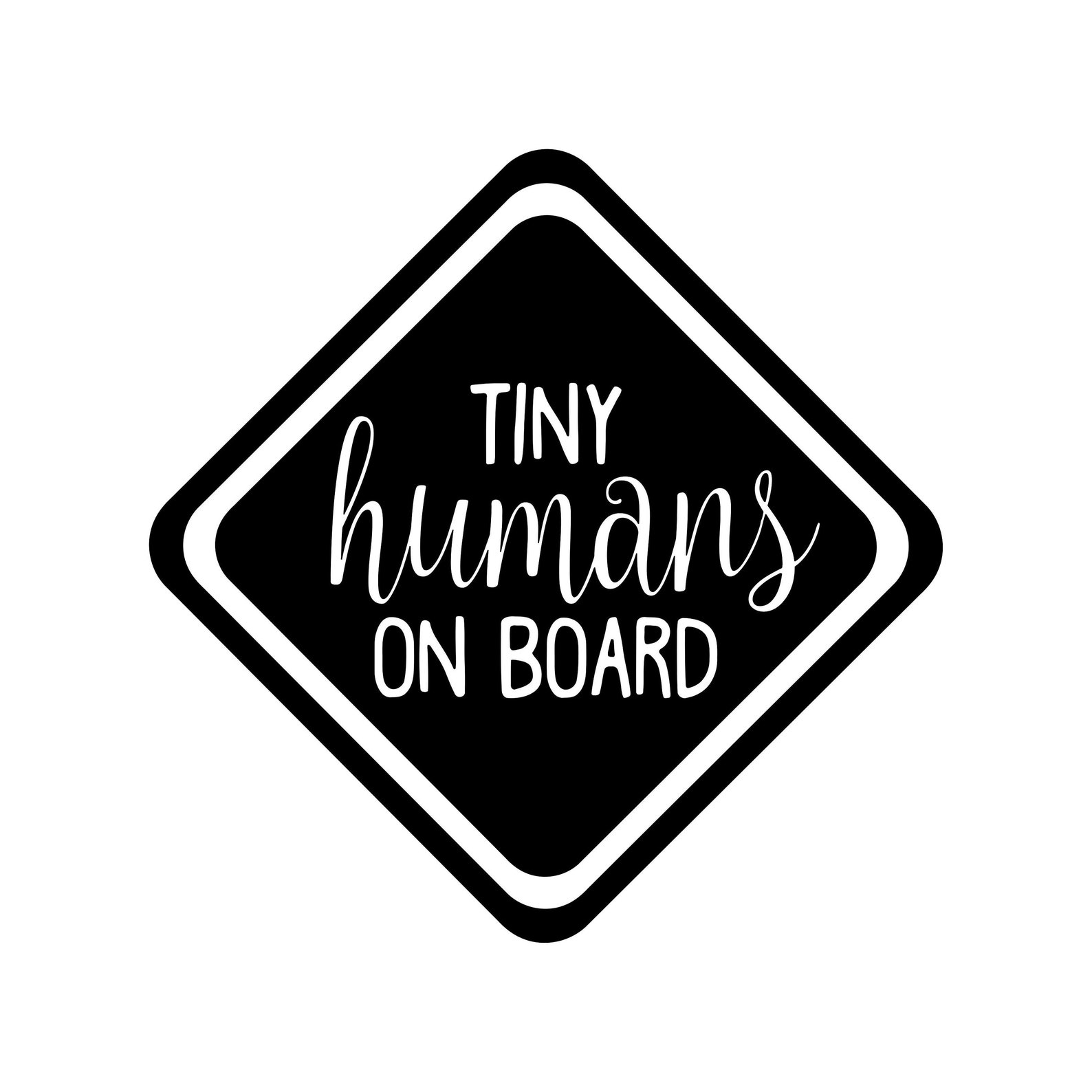Tiny Humans on Board - Vinyl Decal Sticker - Baby Infant Car Sign ...