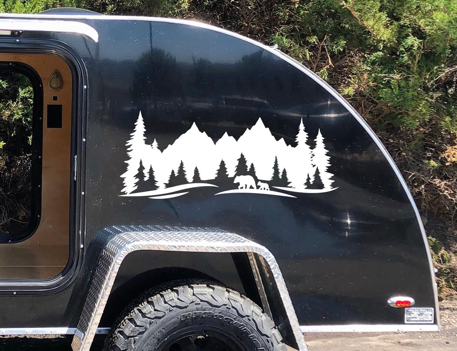 Bears Forest Trees Scene V1 Vinyl Decal RV Camper Graphics - Etsy