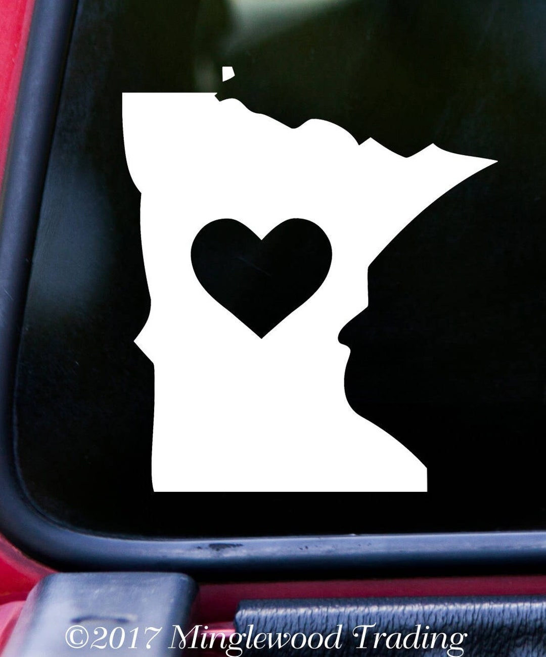 Minnesota Heart Vinyl Decal Sticker - State Love MN - Etsy