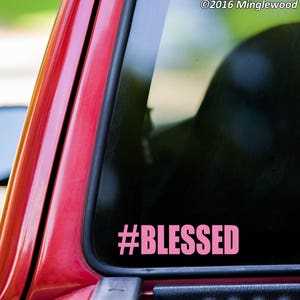Blessed Vinyl Decal Sticker - Hashtag Blessed #blessed - Etsy
