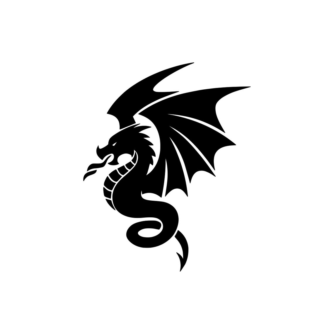 FLYING DRAGON Vinyl Decal Sticker V1 Wyvern Medieval Fantasy - Etsy