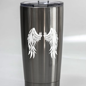 Dark Angel Wing Decal V1 | Moody Feather Wings for Car, Helmet or Wall ...