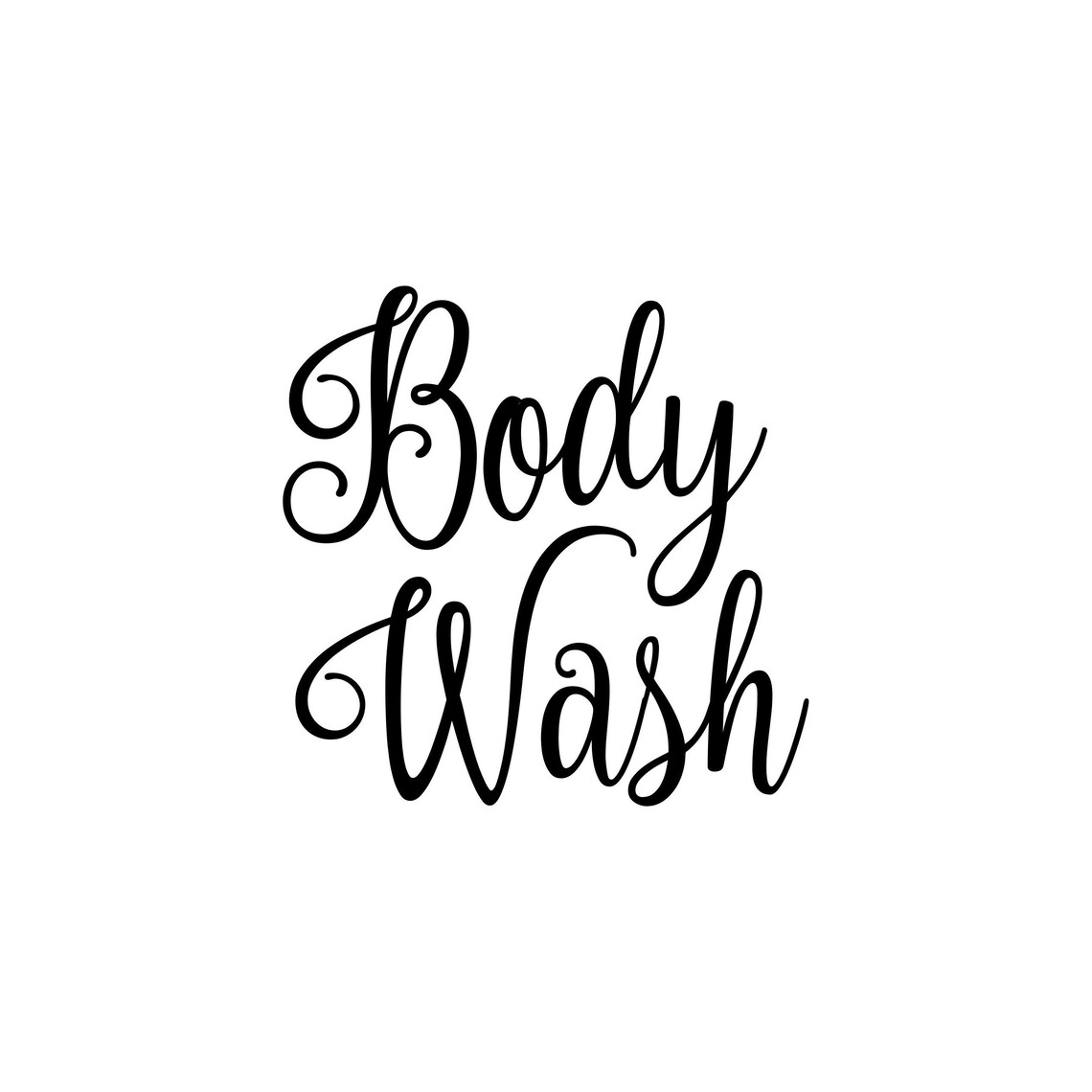 BODY WASH Vinyl Sticker Bathroom Restroom Home Organization | Etsy