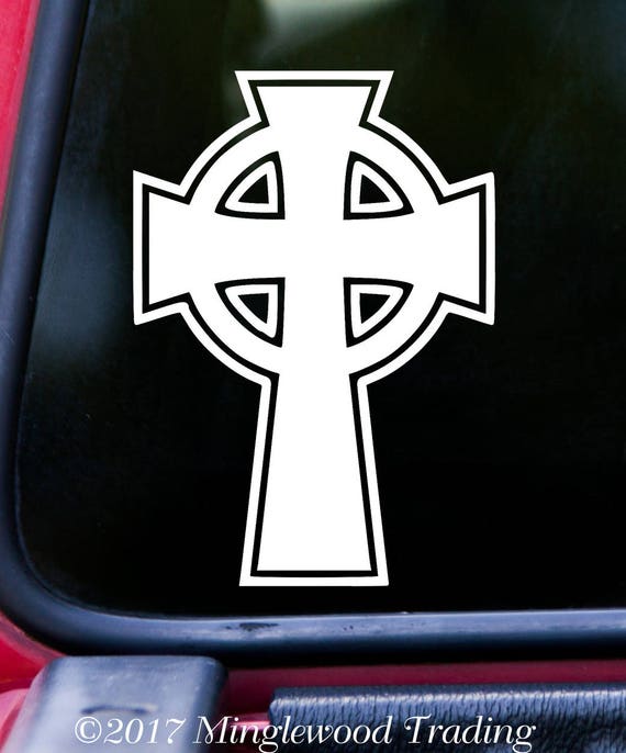 Celtic Cross Vinyl Decal V2 Irish Ireland Die Cut Sticker - Etsy