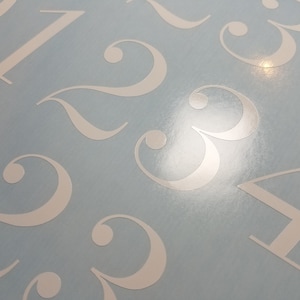 Fancy Die Cut Numbers - Vinyl Decals Stickers - 4 Sets of 0-9 - Mailbox ...