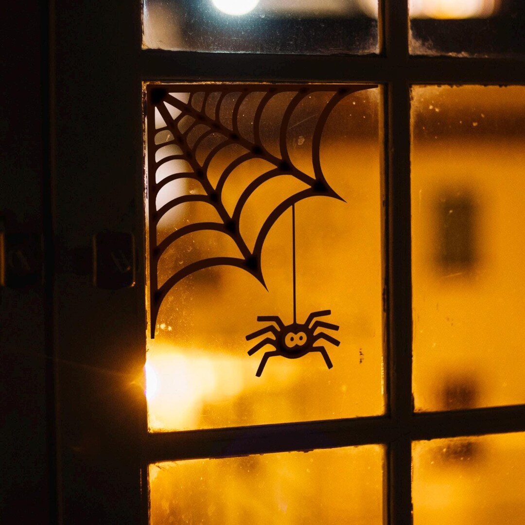 Spider Web Vinyl Decal V2 | Cute Custom Halloween Party Decoration ...