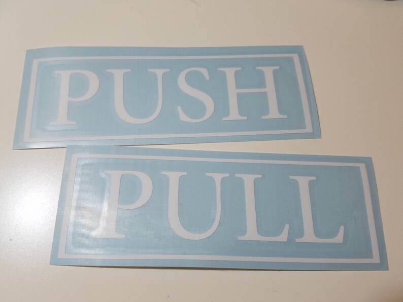 PUSH PULL Vinyl Decal Stickers Door Signs Entryway Foyer - Etsy