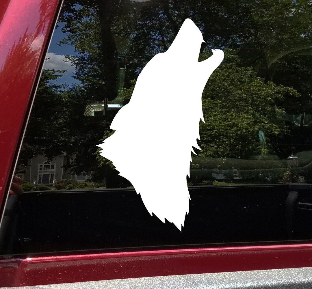 Howling Wolf Head Vinyl Decal - Wild Animal Timber Canine - Die Cut ...