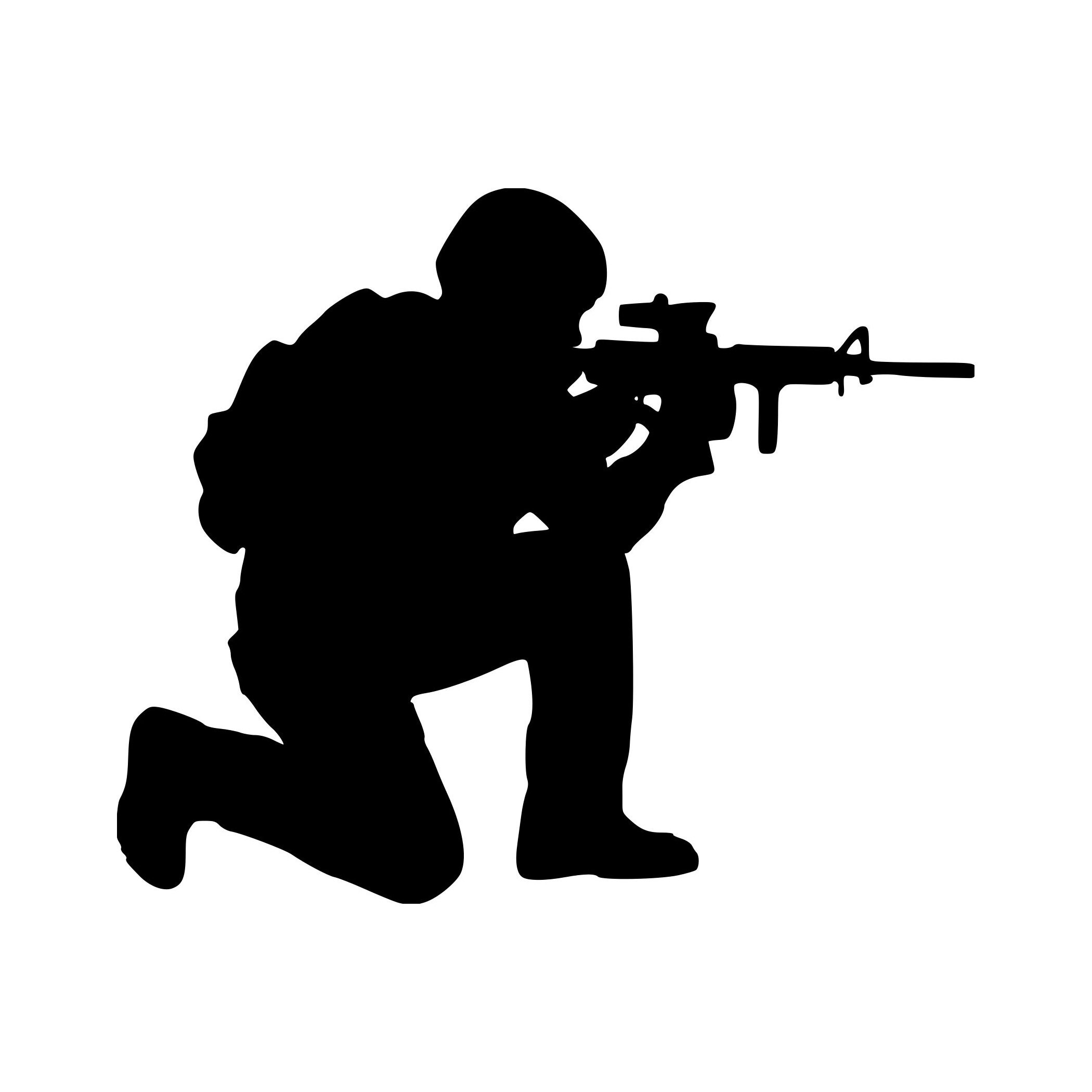 Combat Sniper Soldier Vinyl Decal - United States Military - Die Cut ...