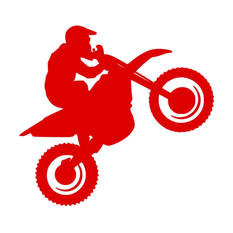 Dirt Bike Motorcycle Vinyl Decal Sticker - Motocross Enduro Racing Dirt ...