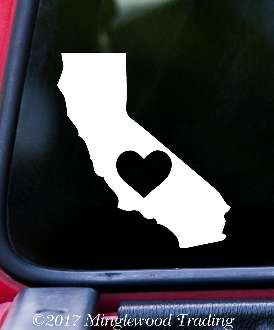 California Heart State Vinyl Decal - Love CA Home Nocal Socal - Die Cut ...