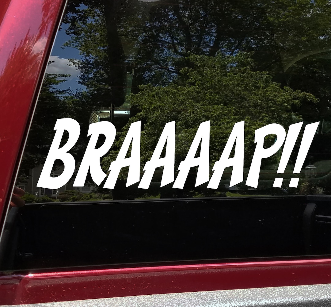Braaaap Vinyl Decal - Motorcycle Snowmobile Dirt Bike Engine Quad Noise ...