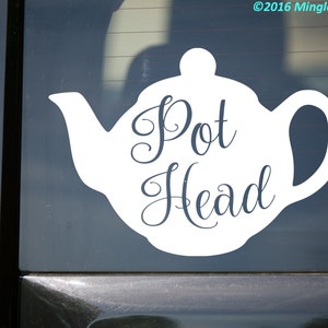 Tea Pot Head Vinyl Decal Sticker Teapot Pot - Etsy