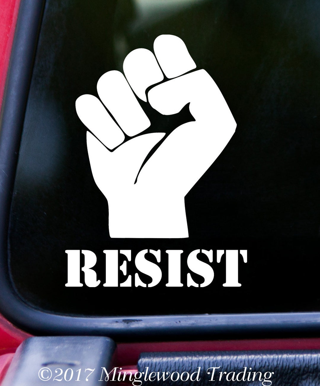 Resist With Protest Fist Vinyl Decal - Rights Human Social Injustice ...