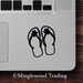 Flip Flops With Flowers Vinyl Die Cut Decal Sticker Summer - Etsy