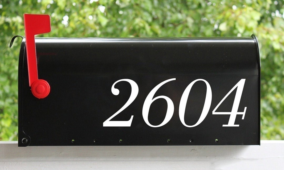 Decorative Mailbox Numbers Vinyl Decal HOA 1-8 Inches Tall Die Cut ...