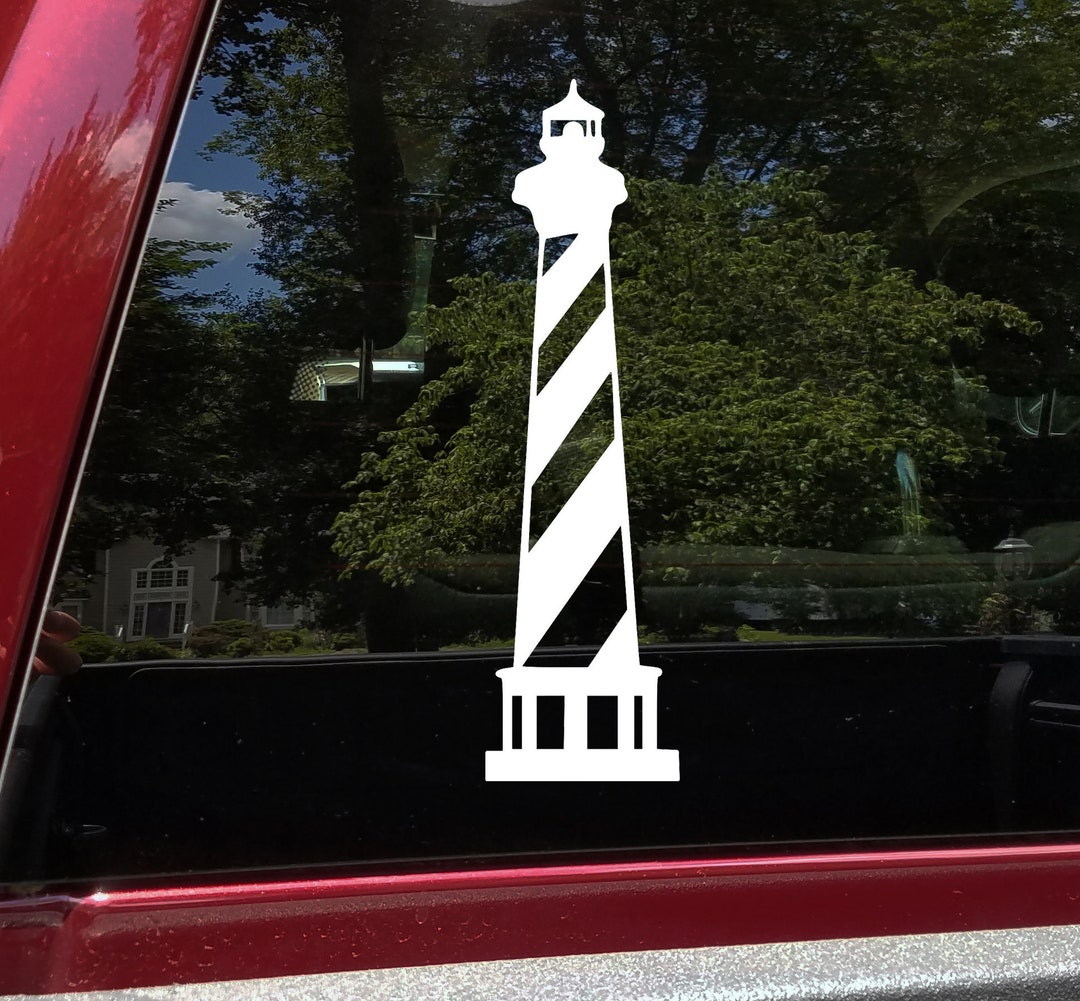 Lighthouse Vinyl Decal - Outer Banks Marina Harbor Coast - Die Cut ...
