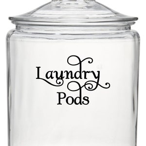 Laundry Pods Vinyl Decal Sticker - Detergent Pod Mud Room Cleaning ...