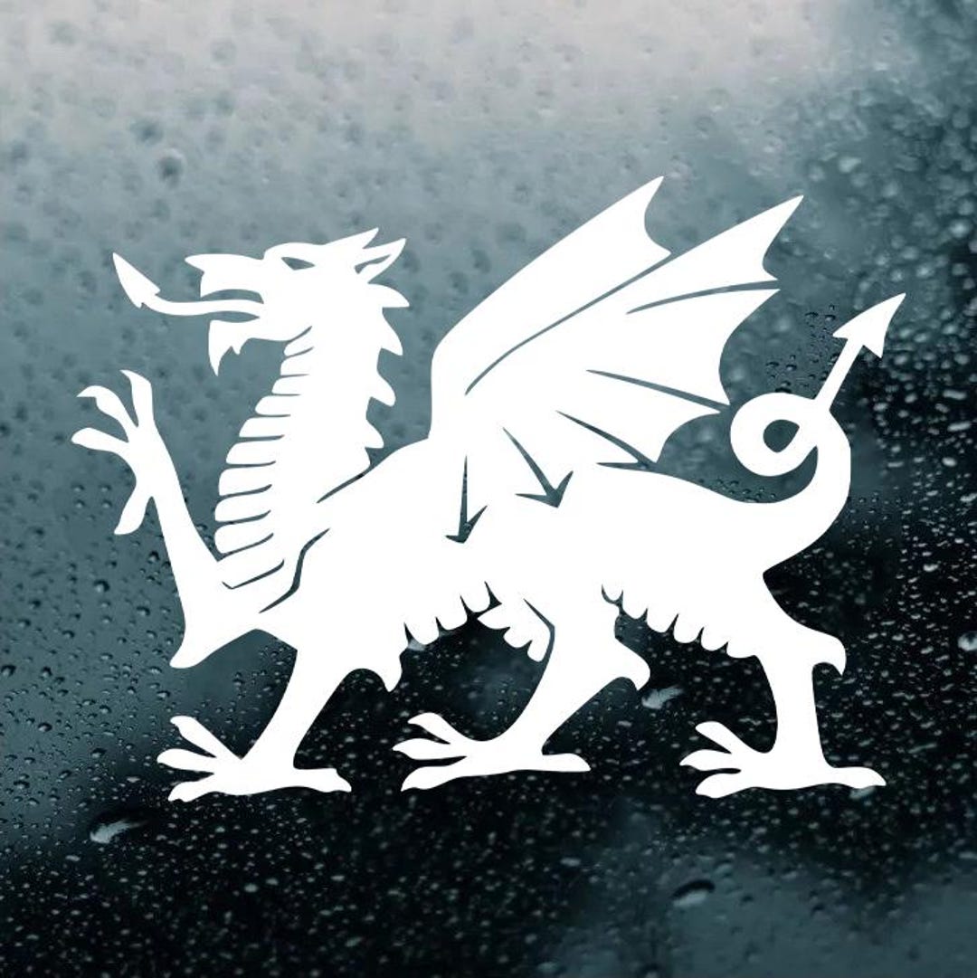 Welsh Dragon Vinyl Decal | Heraldry Coat Arms Wales Flag | Die Cut ...