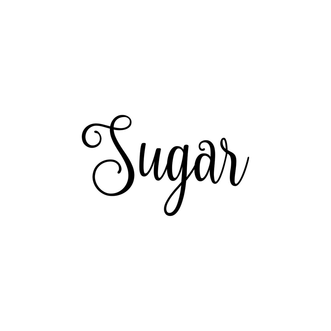 Sugar Vinyl Sticker - Kitchen Pantry Home Organization Label - Die Cut ...