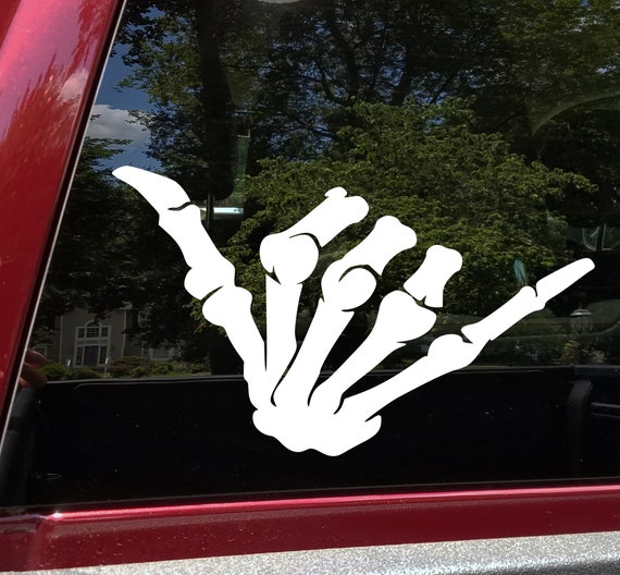 Shaka Sign Skeleton Hand Vinyl Decal Hang Loose Die Cut - Etsy