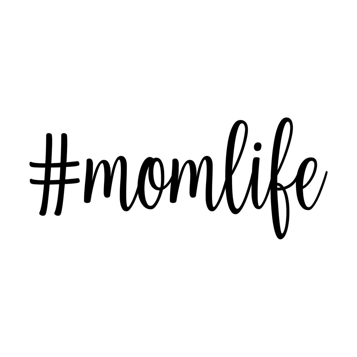 Mom Life - #momlife Vinyl Decal Sticker - Mother Kids Children Family ...
