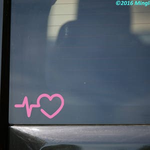 Heartbeat EKG Heart Vinyl Decal Sticker Pulse Line - Etsy