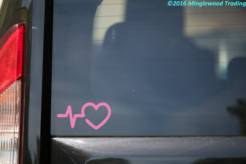 Heartbeat EKG Heart Vinyl Decal Sticker Pulse Line - Etsy