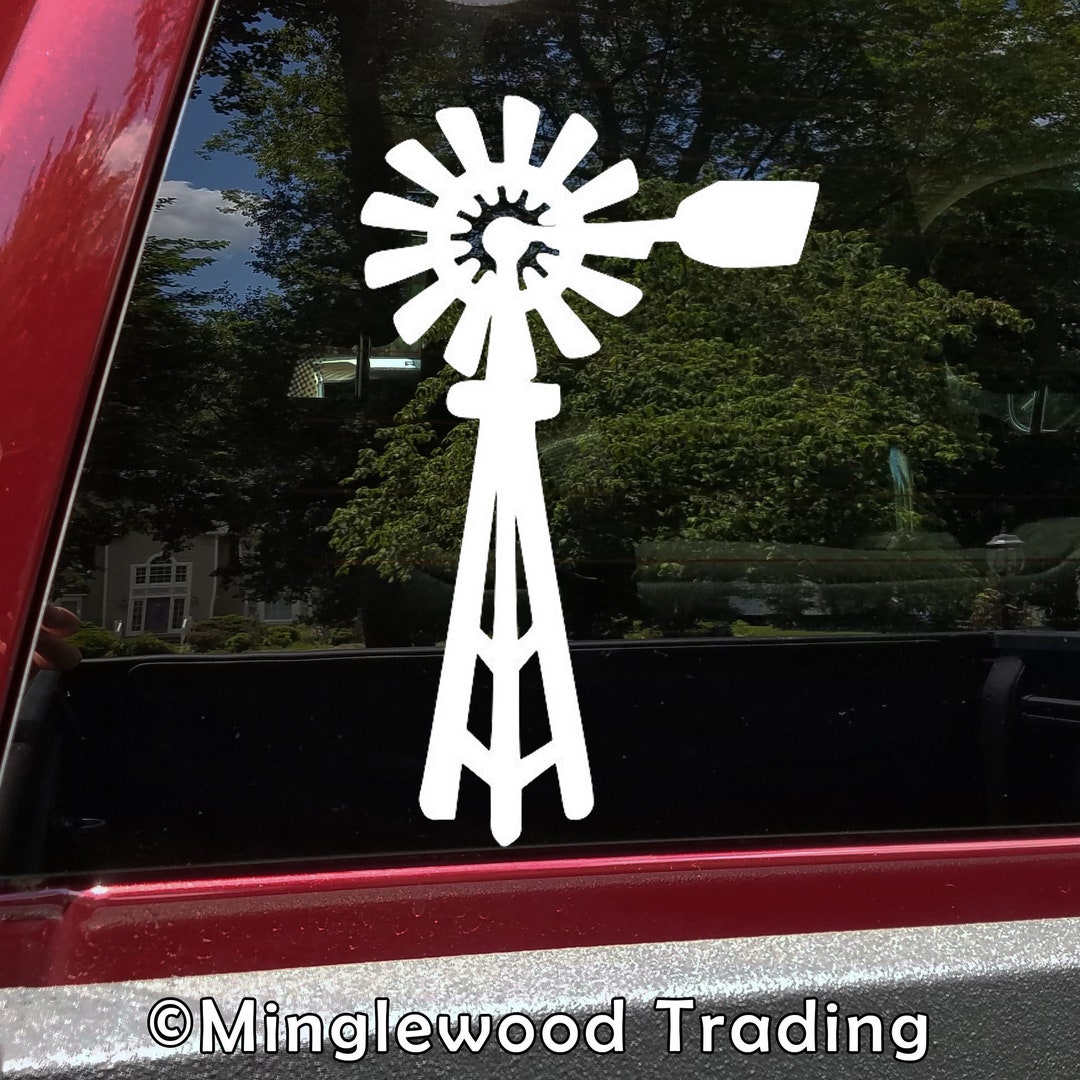 Windmill - Vinyl Decal Sticker for Car - Farm Wind Power Mill Clean ...