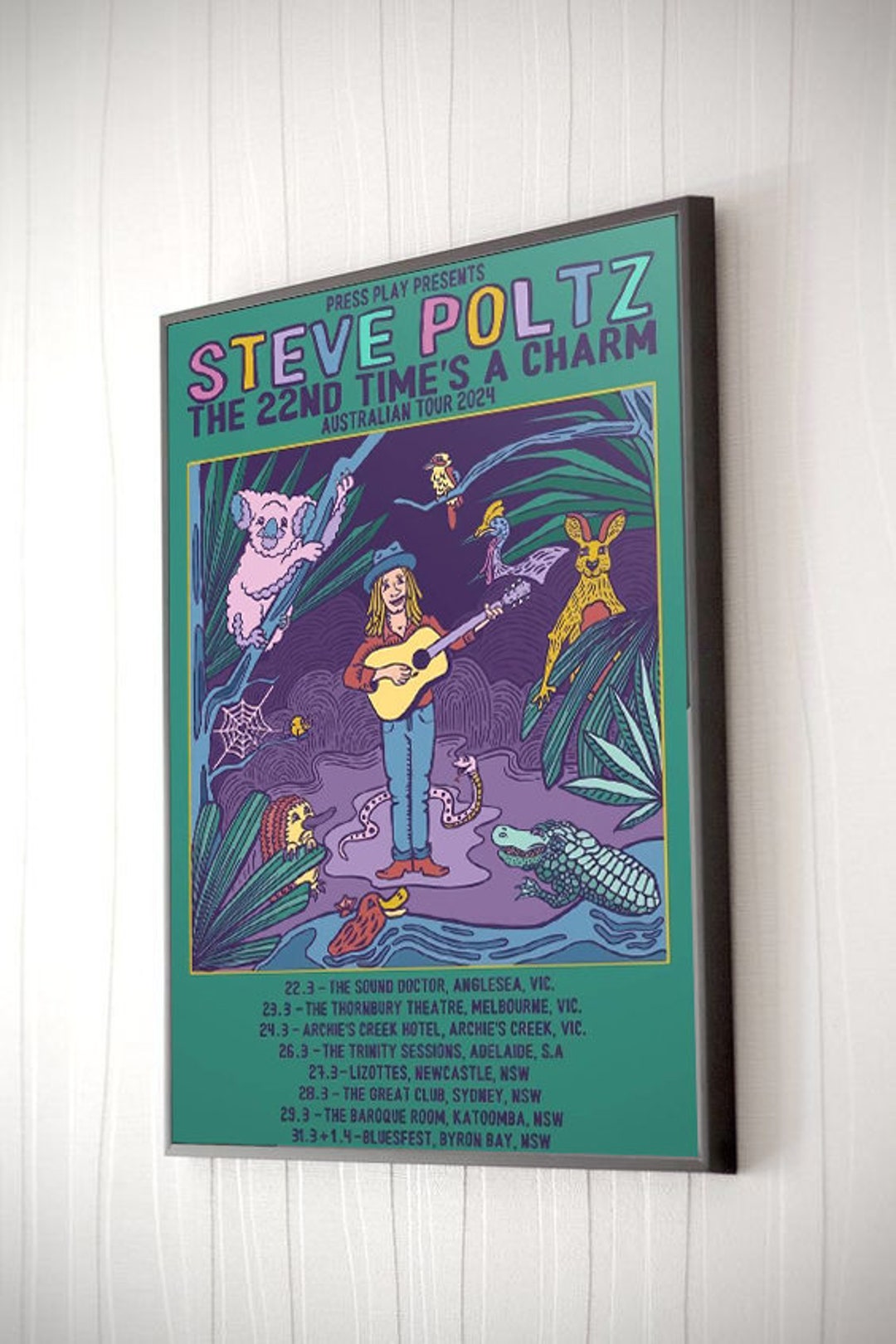 Steve Poltz Australian Tour 2024 Poster - Etsy
