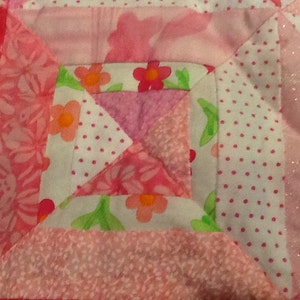 Pink and Green Baby Quilt - Etsy