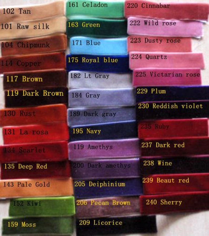 5 Yards 3/4 Inches Velvet Ribbon in Gray RY34-184 - Etsy