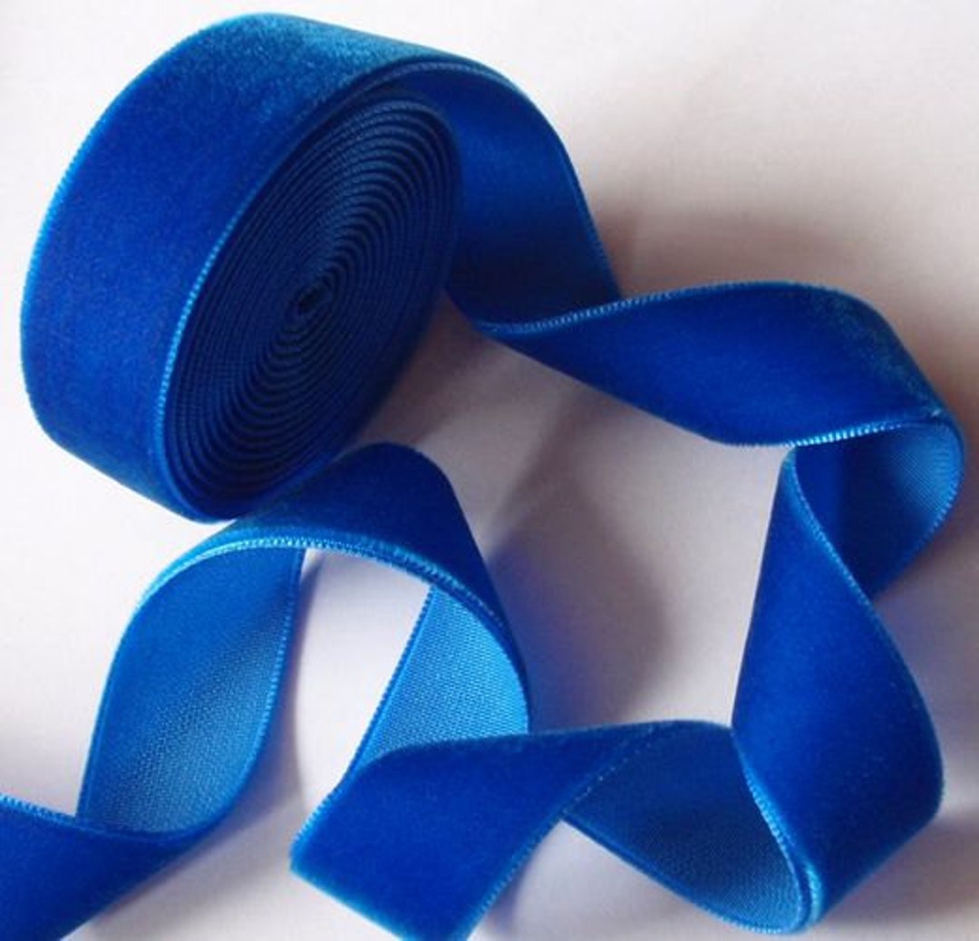 5 Yards 3/4 Inches Velvet Ribbon in Royal RY34-70 - Etsy