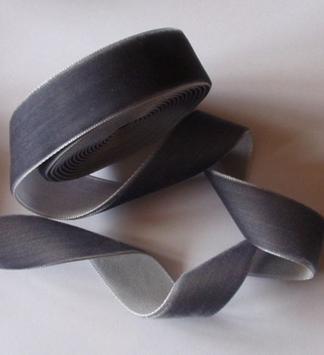 5 Yards 3/4 Inches Velvet Ribbon in Dark Gray RY34-189 - Etsy