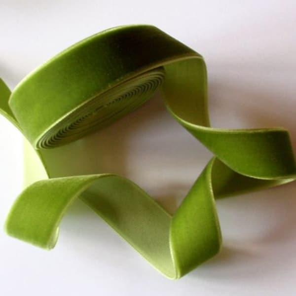 Green Velvet Ribbon - Etsy