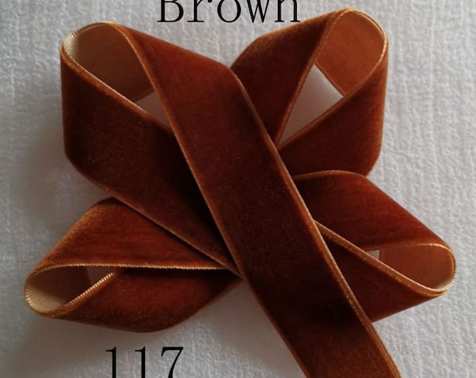 5 Yards 1 Inches Velvet Ribbon in Lt Brown RY01-117 - Etsy