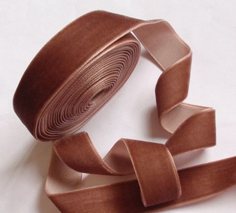 5 yards 3/4 inches Velvet Ribbon in Colonial Rose RY34-220 | Etsy