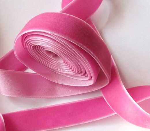 5 Yards 3/4 Inches Velvet Ribbon in Azalea RY34-40 - Etsy