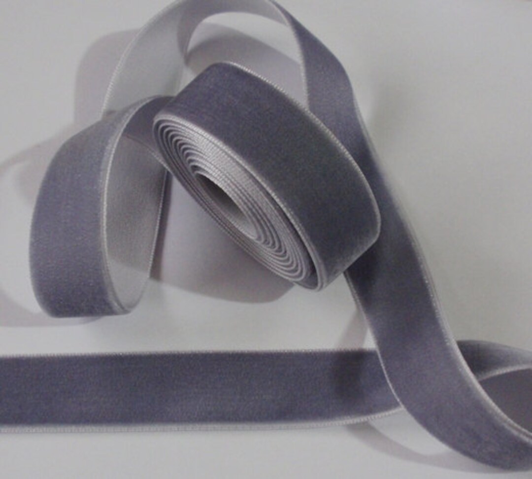 5 Yards 3/4 Inches Velvet Ribbon in Gray RY34-184 - Etsy