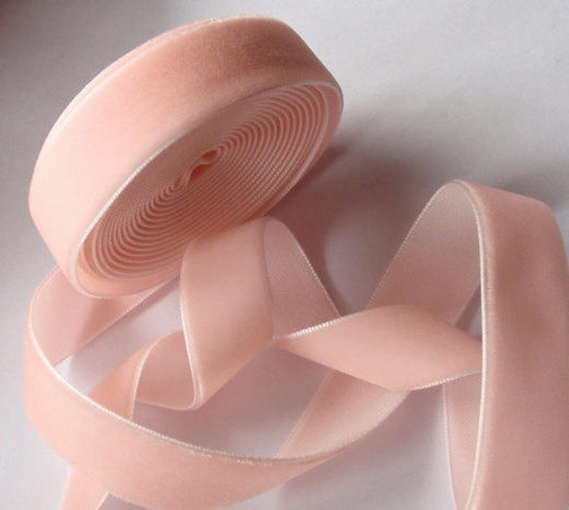 5 Yards 3/4 Inches Velvet Ribbon in Quartz RY34-224 - Etsy