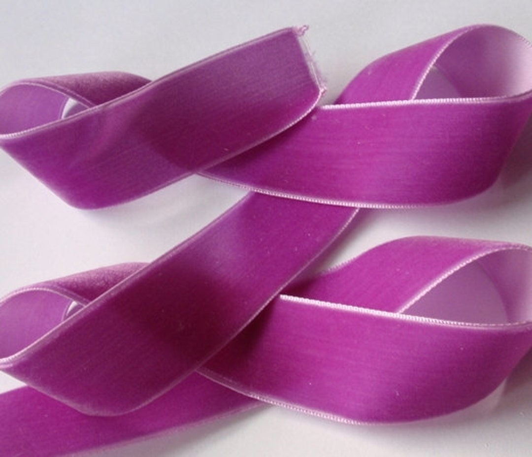 5 Yards 1 Inches Velvet Ribbon in Ultra Violet RY01-079 - Etsy