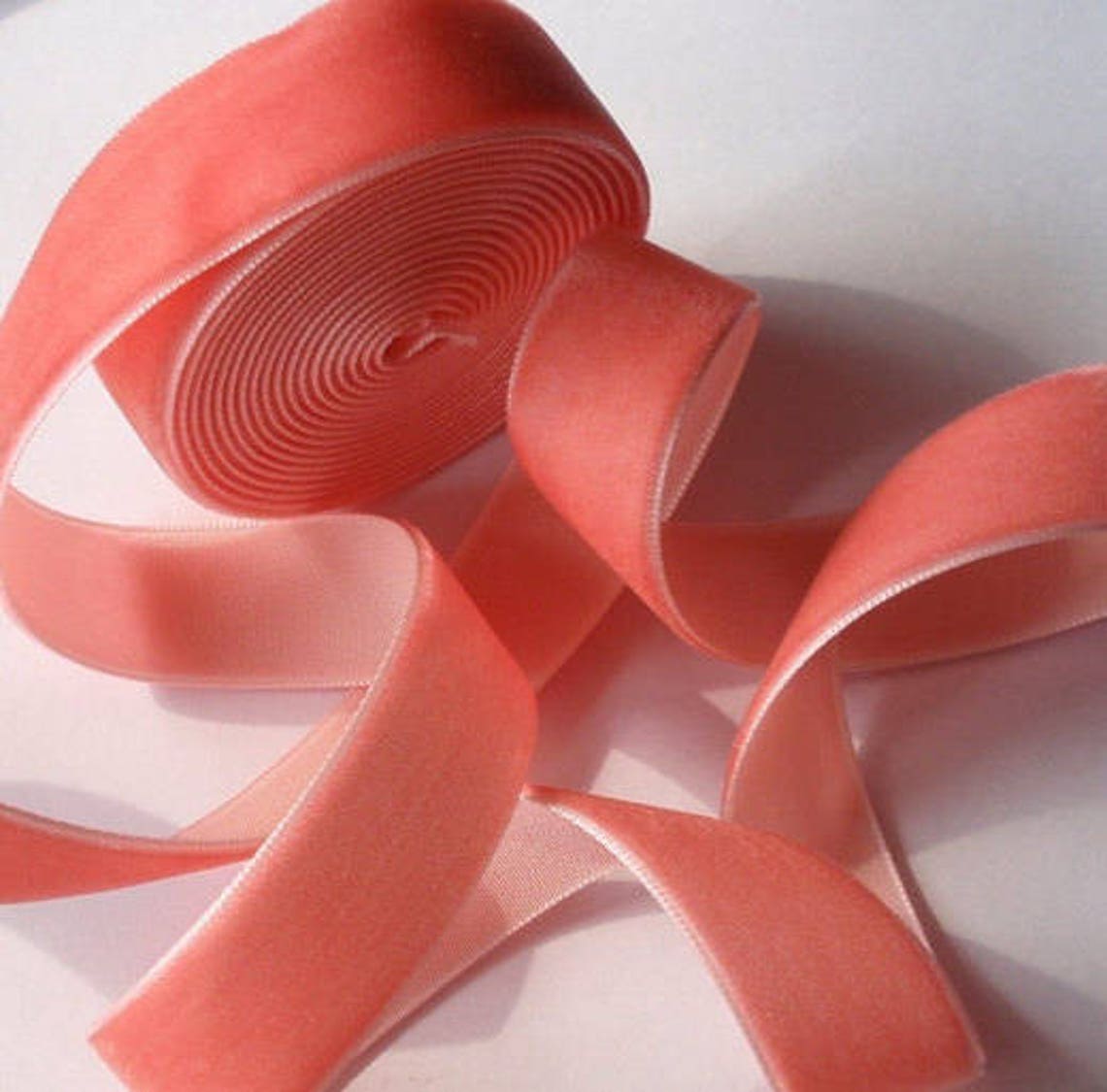 5 Yards 3/4 Inches Velvet Ribbon in Quartz RY34-224 - Etsy