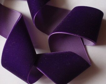 5 Yards 1 Inches Velvet Ribbon in Purple RY01-89 | Etsy