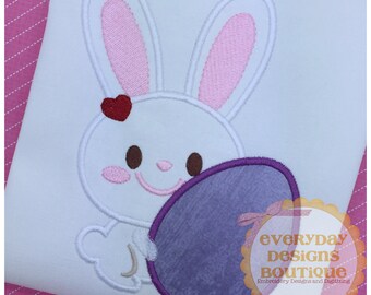 Bunny Girl 5 Machine Embroidery Applique Design | Etsy