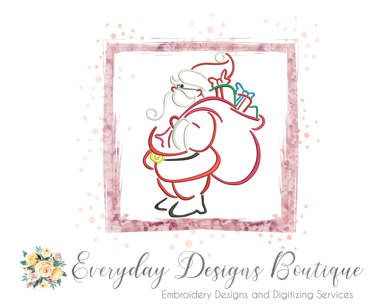 Santa Claus Machine Embroidery Design Santa Claus Santa - Etsy