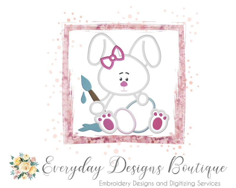 Bunny Girl 4 Machine Embroidery Applique Design Bunny - Etsy