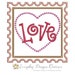 Love Stamp Applique Design for Machine Embroidery Instant Download Love ...