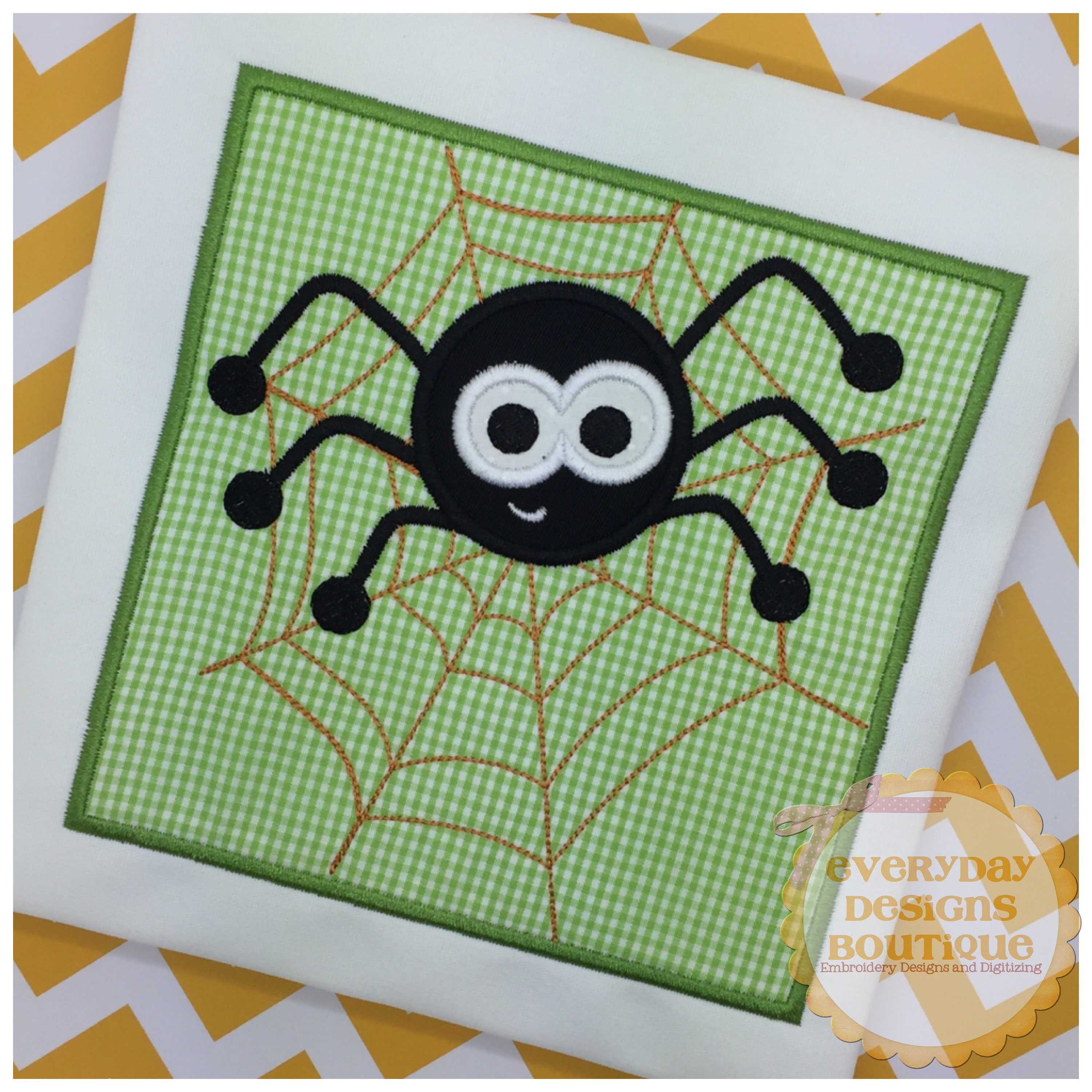 Spider Patch Machine Embroidery Design Spider Applique on a | Etsy