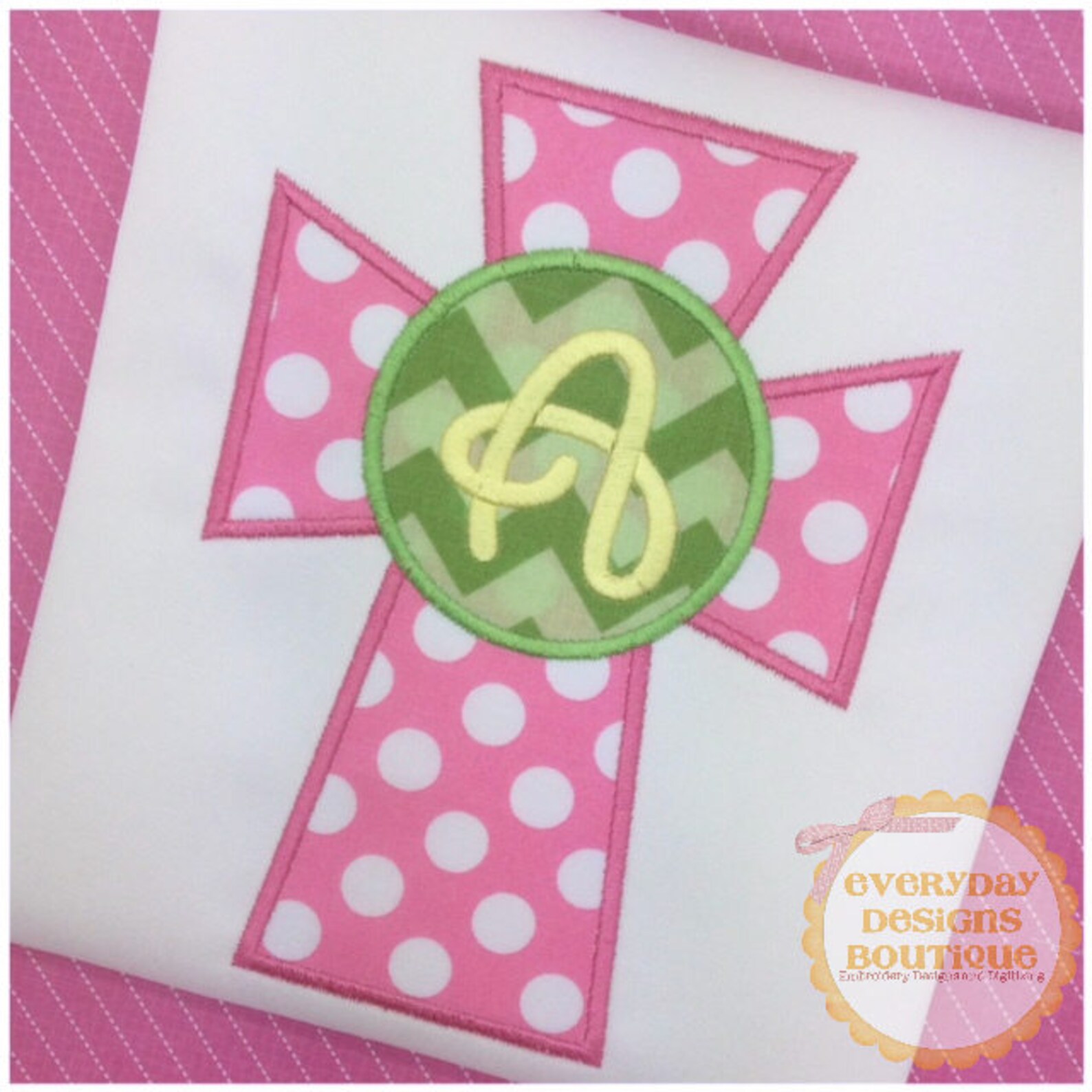 Monogram Cross Machine Embroidery Applique Design Cross - Etsy